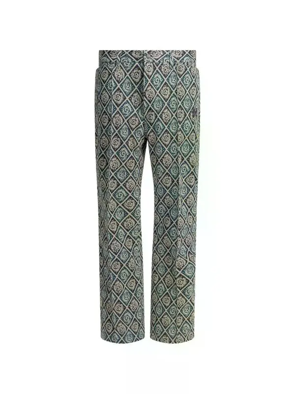 Needles Wide-leg Geometric Pattern Trousers - Neutrals