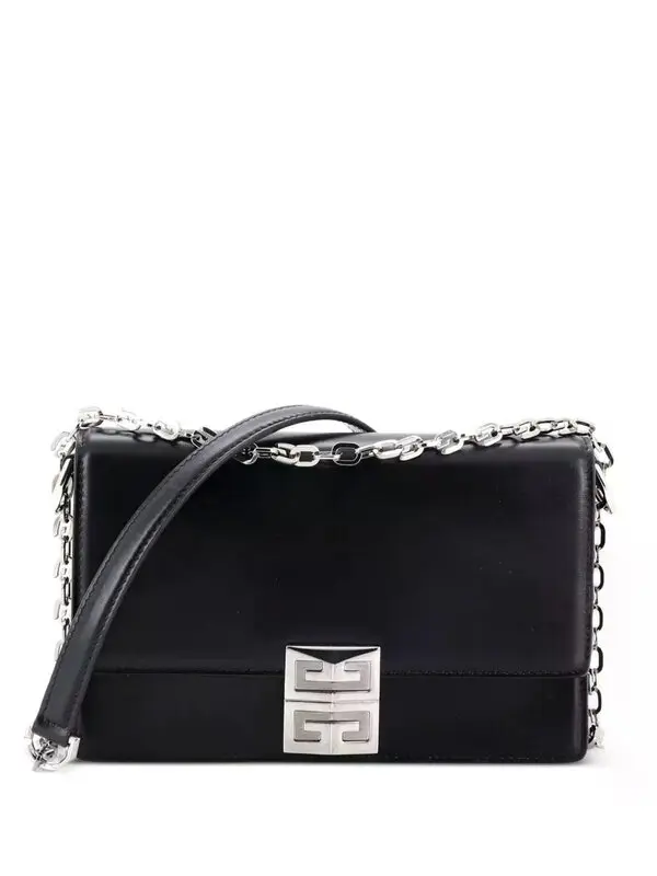 Givenchy 4g Chain Leather Small Crossbody Bag - Black