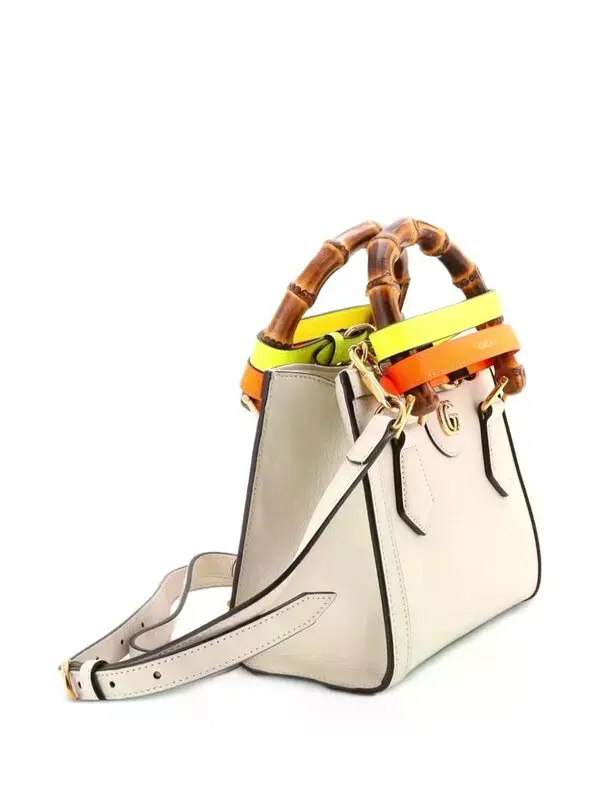 Gucci Diana Mini Bamboo Handle Tote Crossbody Bag - Neutrals
