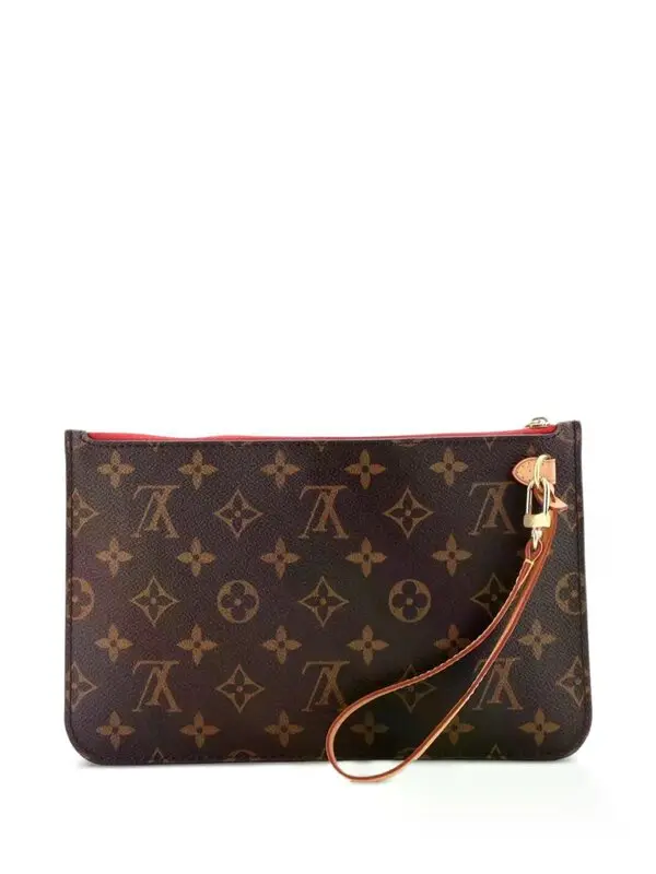 LOUIS VUITTON Monogram Canvas Large Pouch - Brown