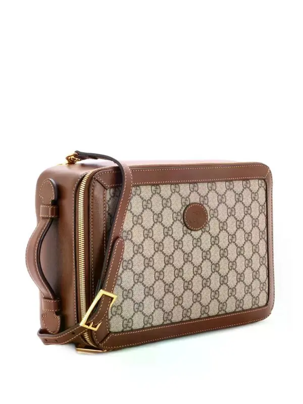Gucci Azalea Box Shoulder Bag Gg Coated Canvas