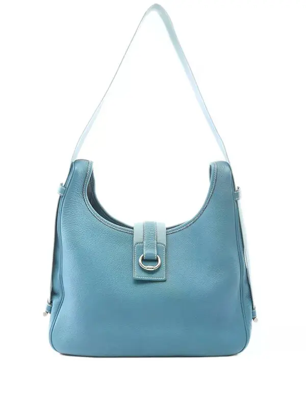 Hermès 1997 Clemence Tsako Shoulder Bag - Blue