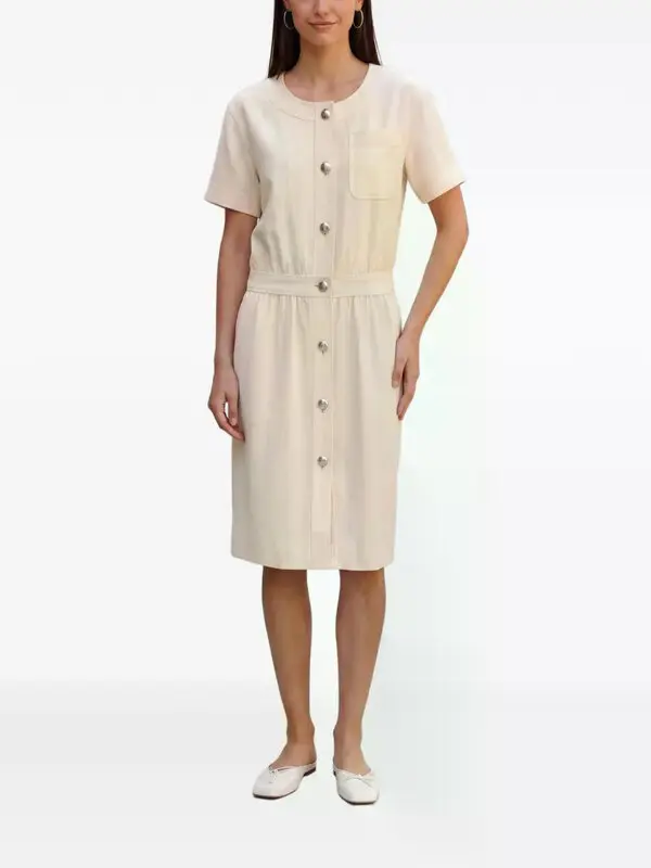 Saint Laurent Button-up Short-sleeve Dress
