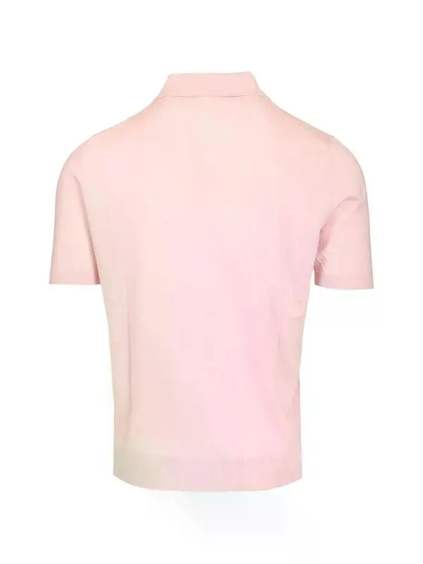 AL DUCA D’AOSTA 1902 Ribbed-trim Polo Shirt - Pink