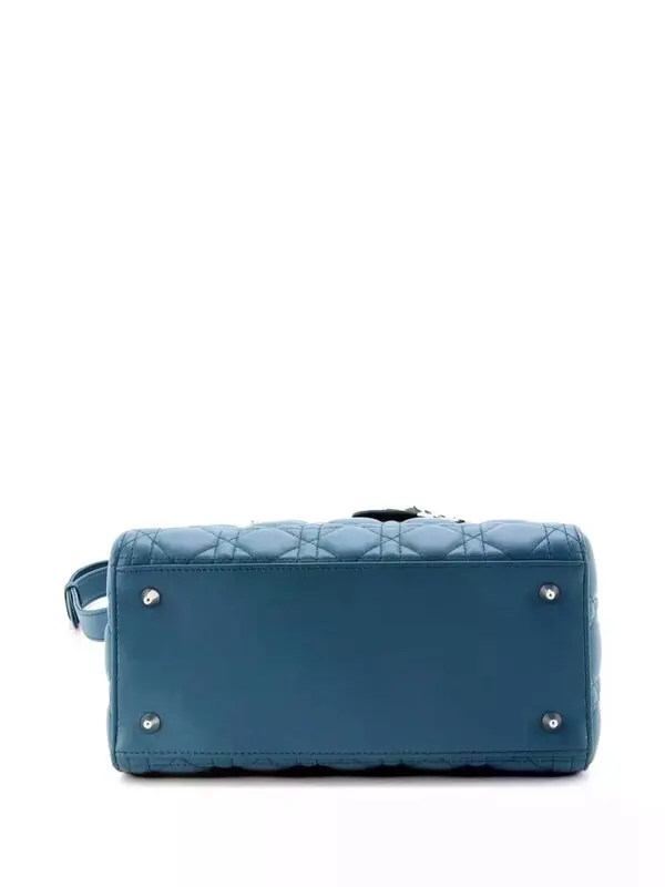 Dior Lady Nm Bag Cannage Quilt Lambskin Satchel - Blue