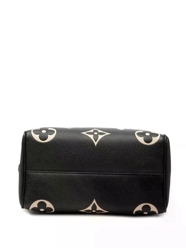 LOUIS VUITTON Monogram Empreinte Giant Speedy Bandouliere 25 Satchel - Black