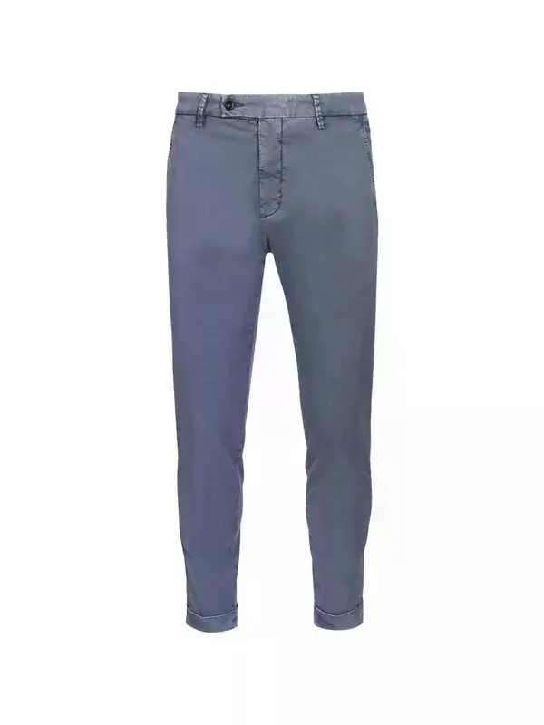 AL DUCA D’AOSTA 1902 Garment-dyed Chino Trousers - Blue