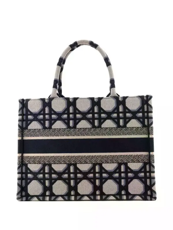 Dior Book Macrocannage Canvas Medium Tote Bag