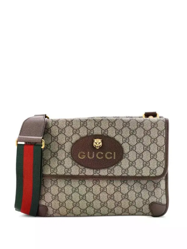 Gucci Gg Coated Canvas Messenger Bag - Brown