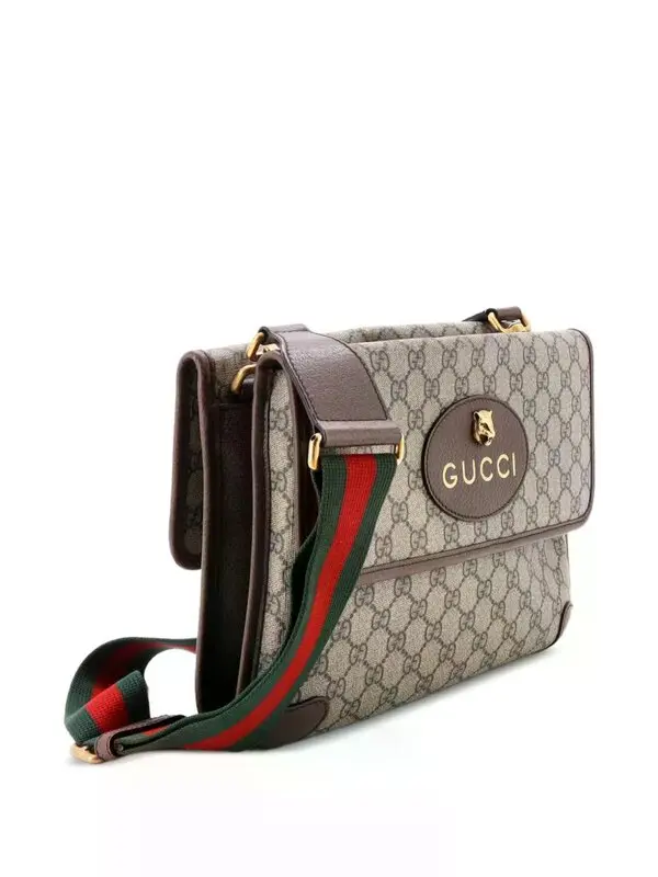 Gucci Gg Coated Canvas Messenger Bag - Brown