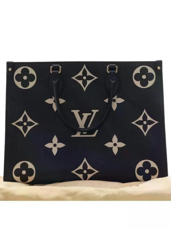 LOUIS VUITTON Monogram Empreinte Giant Onthego Mm Satchel - Black