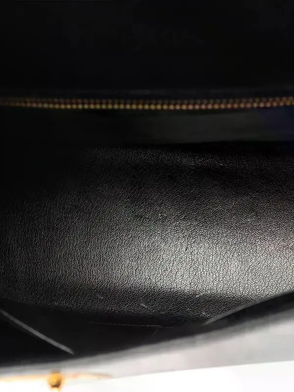 Hermès 1991 Box Calf Kelly Sellier 32 Satchel - Black