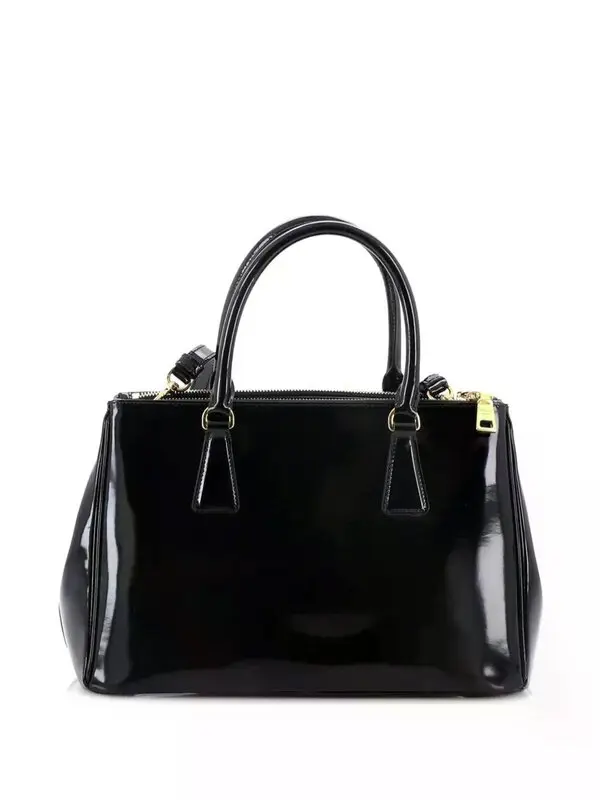 Prada Spazzolato Leather Double Zip Satchel