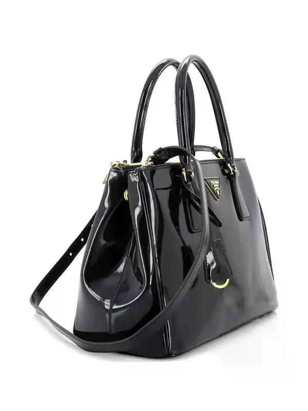 Prada Spazzolato Leather Double Zip Satchel