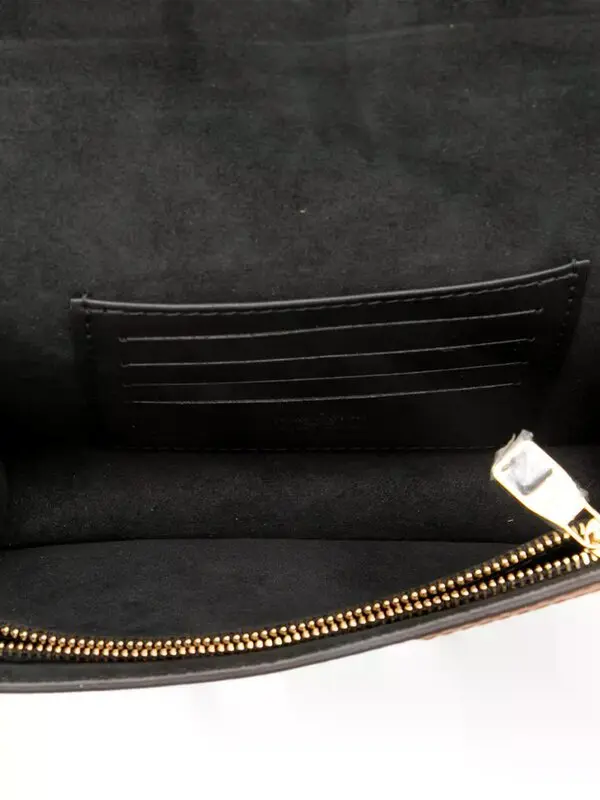 LOUIS VUITTON Monogram Reverse Dauphine Wallet On Chain - Brown