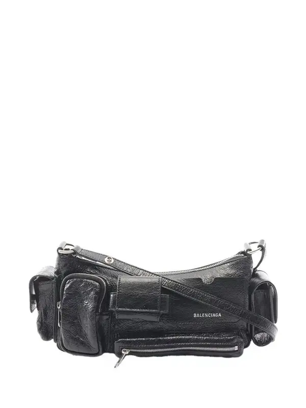 Balenciaga Lambskin Superbusy Sling Bag - Black