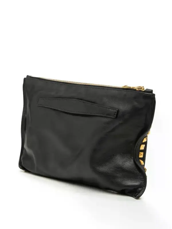 Miu Miu Studded Leather Zip Clutch Bag