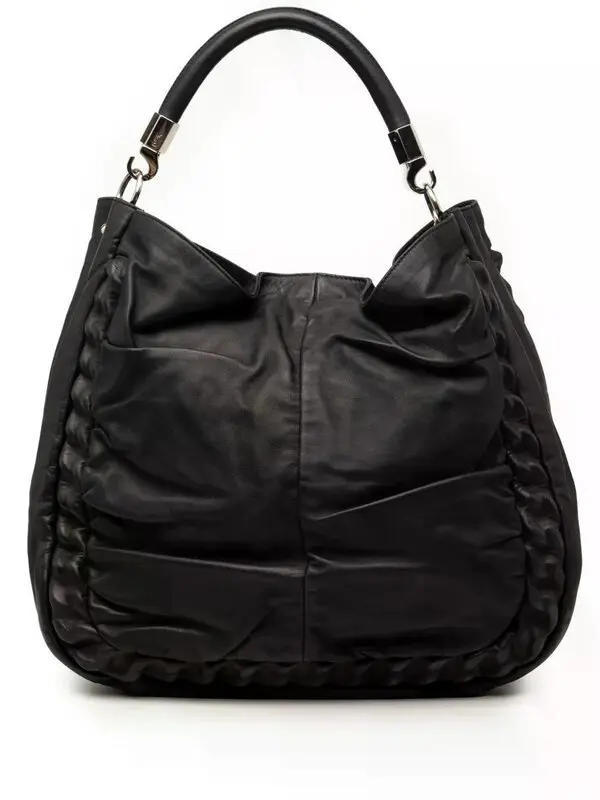 Saint Laurent Leather Hobo Bag - Black