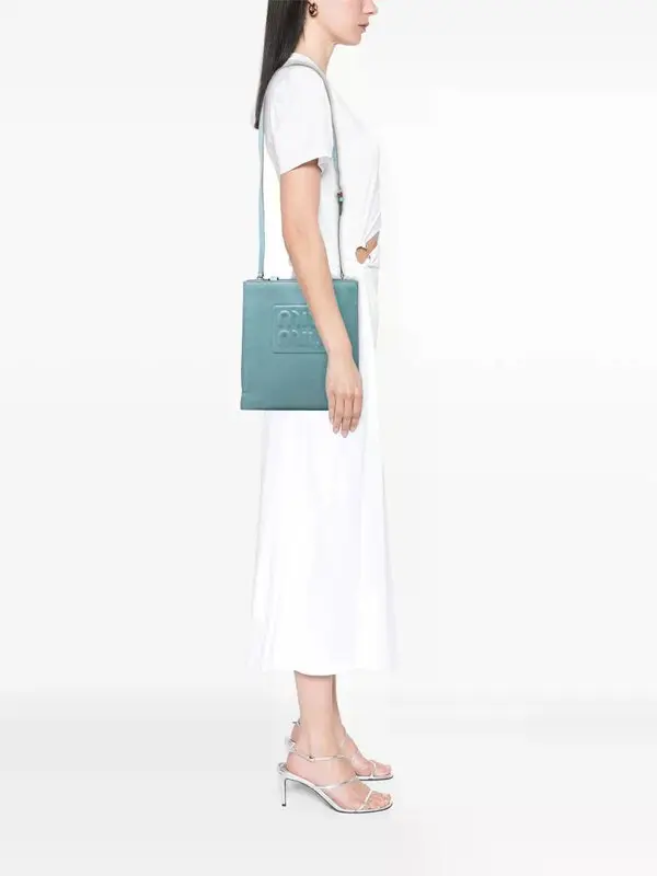 Miu Miu Madras Embossed Logo Satchel