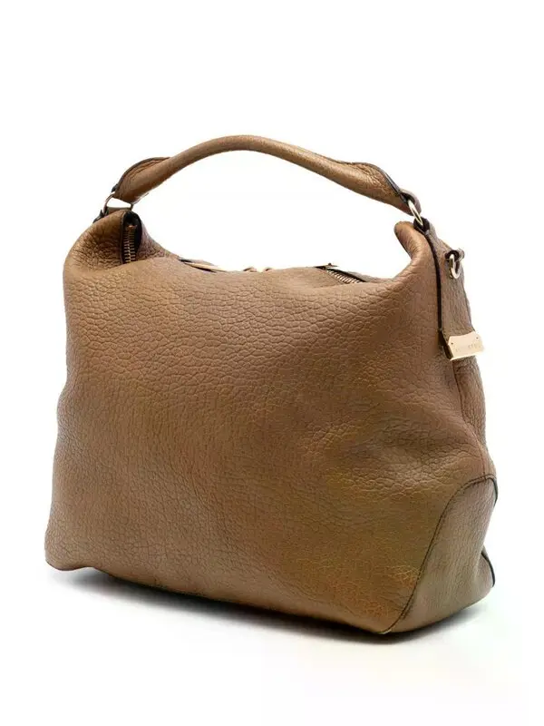 Burberry Grained Calfskin Ledbury Convertible Hobo Satchel - Brown