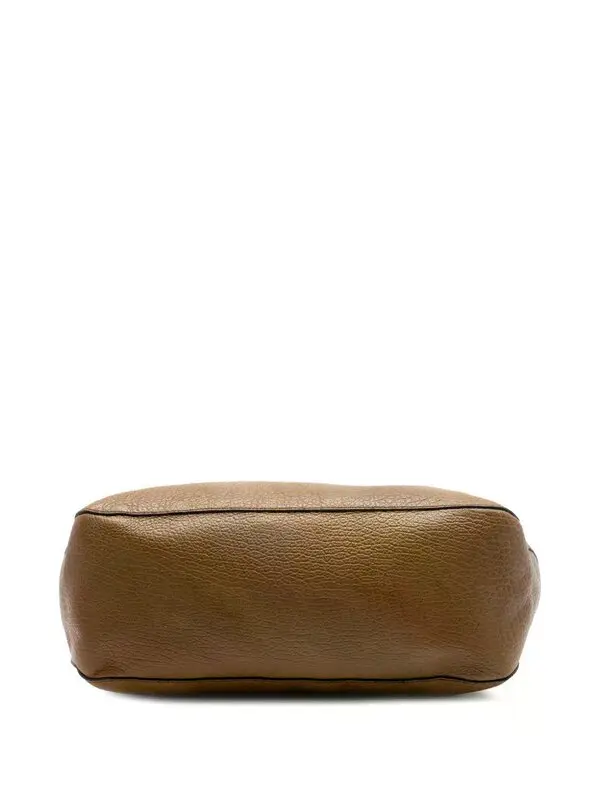 Burberry Grained Calfskin Ledbury Convertible Hobo Satchel - Brown