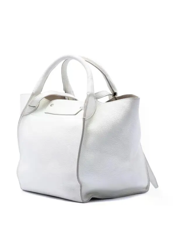 Celine Small Supple Grained Calfskin Bag Satchel - White