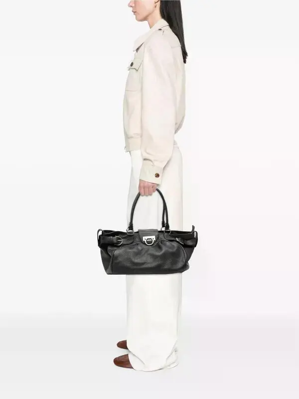 FERRAGAMO Leather Gancini Marisa Handbag