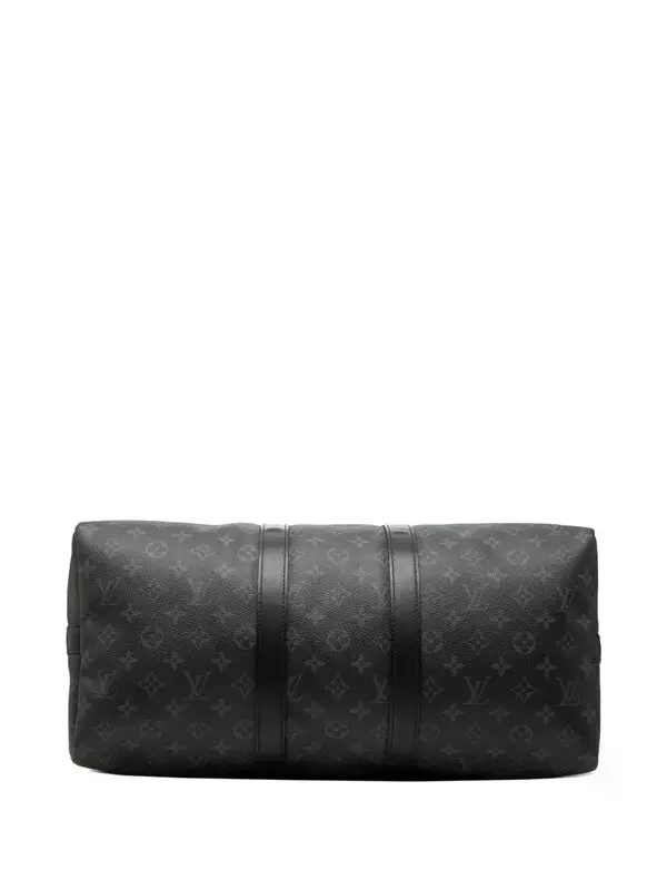 LOUIS VUITTON Monogram Eclipse Keepall Bandouliere 45 Travel Bag