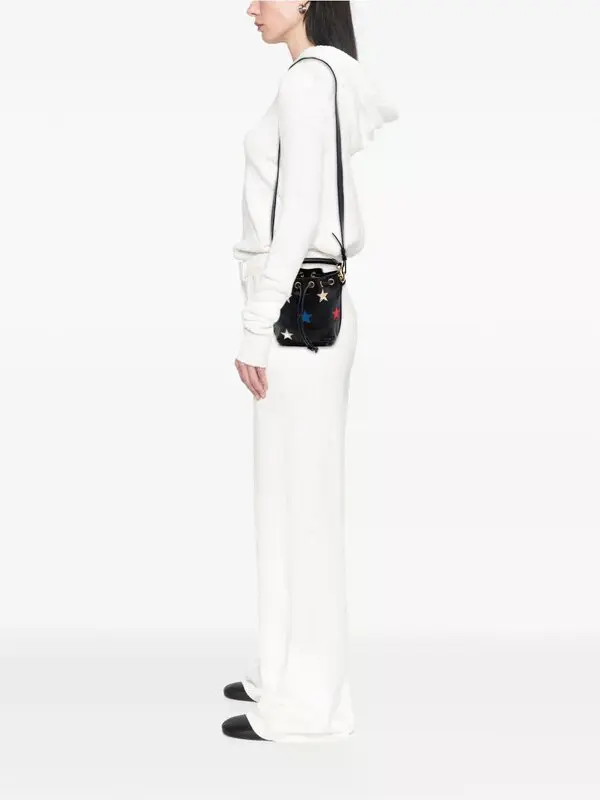 Saint Laurent Small Calfskin Star Patchwork Emmanuelle Bucket Bag Satchel