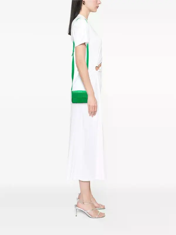 Bottega Veneta Candy Nappa Intrecciato Cassette Crossbody Bag - Green