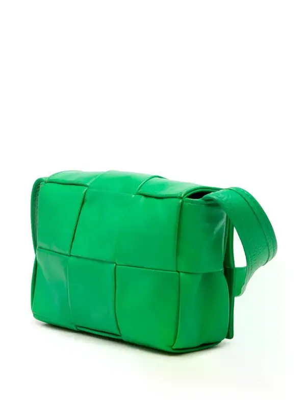 Bottega Veneta Candy Nappa Intrecciato Cassette Crossbody Bag - Green