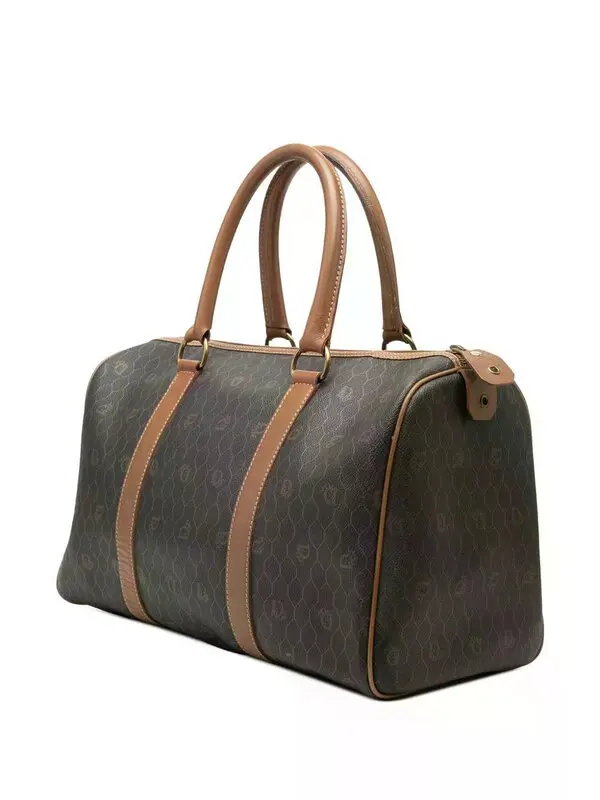 Dior Honeycomb Coated Canvas Boston Bag - Black