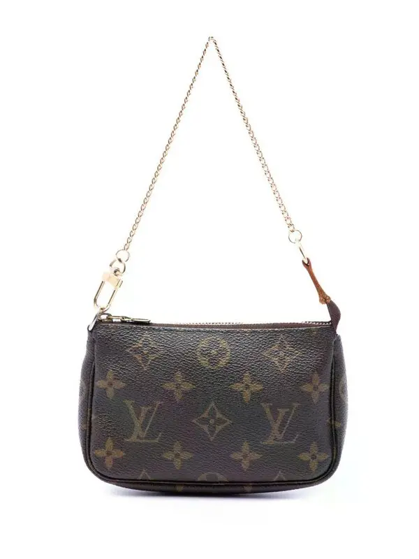 LOUIS VUITTON Monogram Mini Pochette Accessoires Handbag - Brown