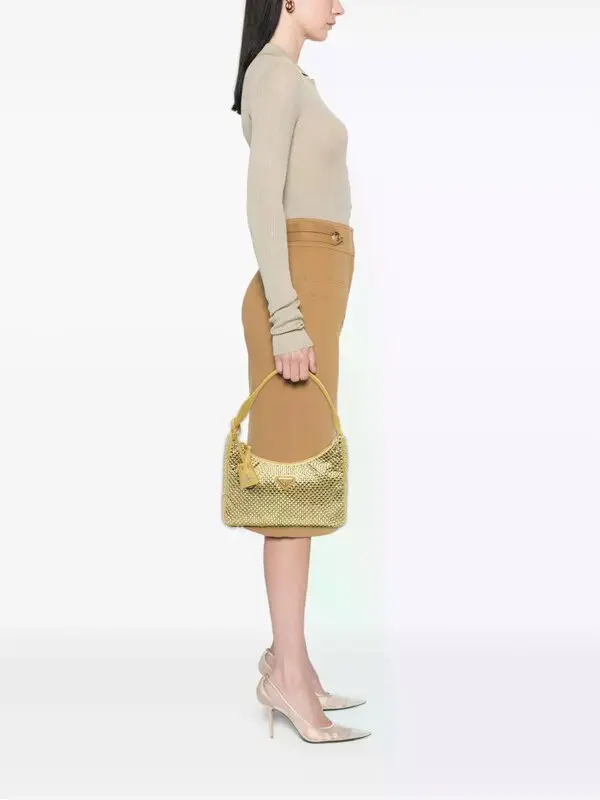 Prada Mini Satin Crystal Re Edition 2000 Shoulder Bag