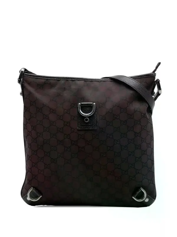 Gucci Gg Nylon Abbey D-ring Crossbody Bag - Brown