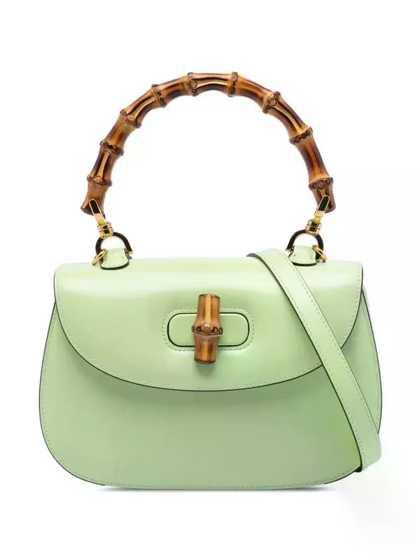 Gucci 1947 Bamboo Top Handle Satchel - Green
