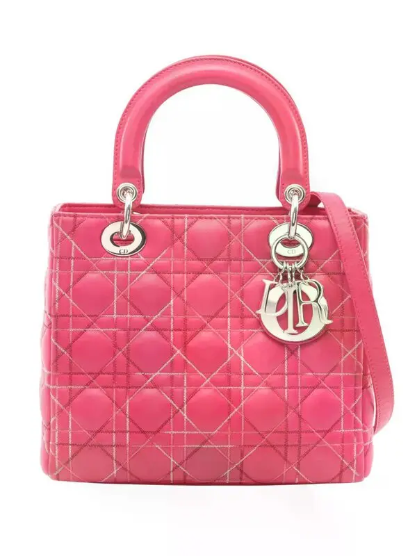 Dior Lambskin Cannage Lady Satchel - Pink