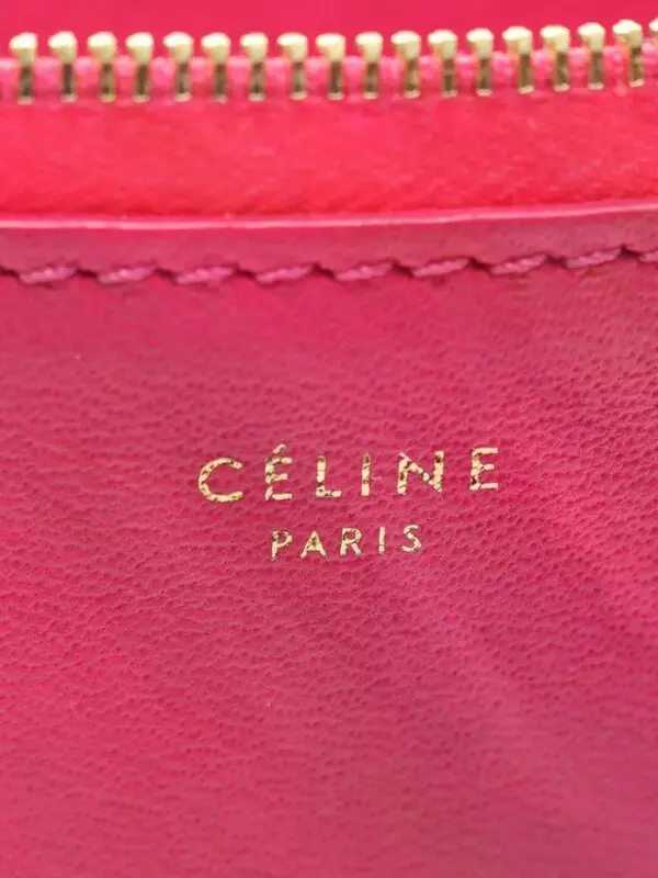 Celine Leather Bicolor Clutch Bag