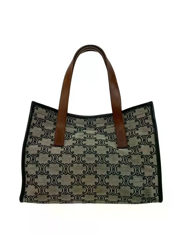 Celine Triomphe Canvas Tote Bag - Grey