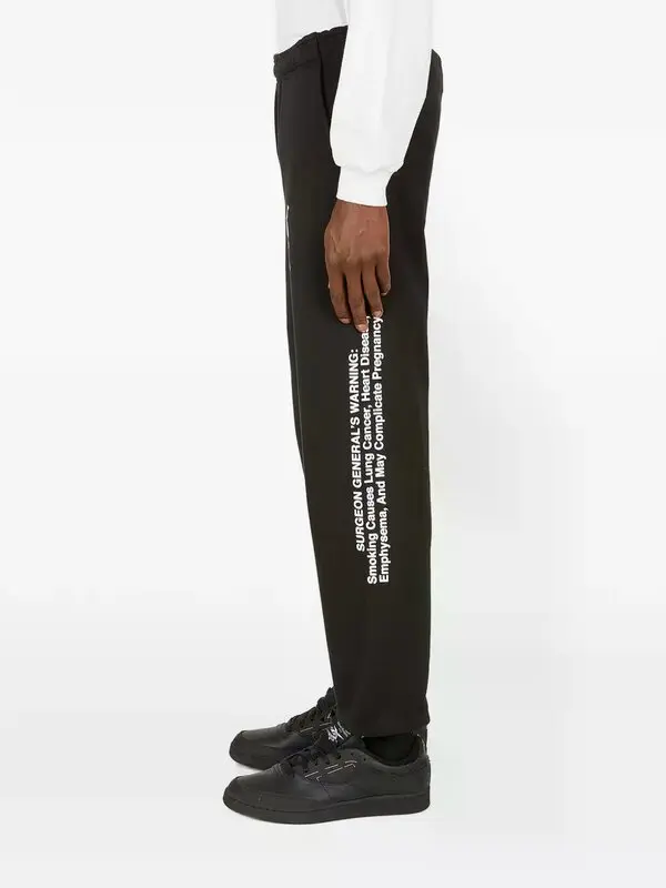DEATH CIGARETTES Skull Logo Print Trousers
