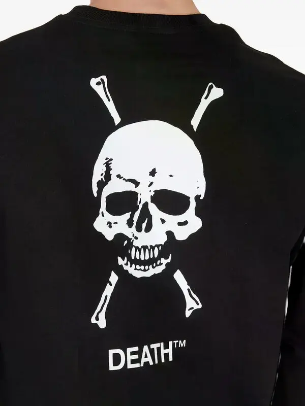 DEATH CIGARETTES Graphic Print Crewneck Sweatshirt