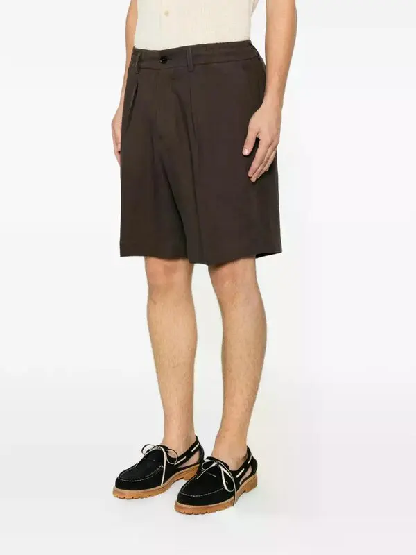 BE ABLE Pleated Elasticated-waist Shorts