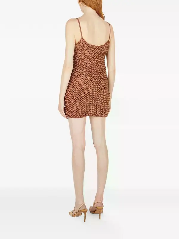ISA BOULDER Woven V-neck Mini Dress