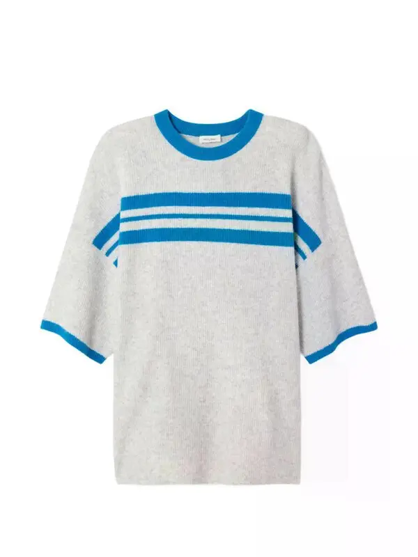 American Vintage Heather Striped Jumper - Grey