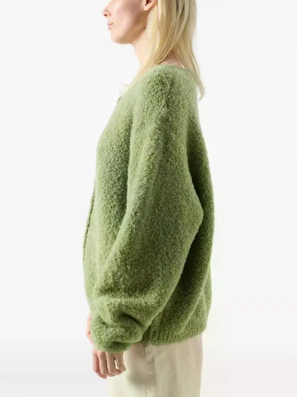 American Vintage Zolly Buttoned Round-neck Cardigan - Green