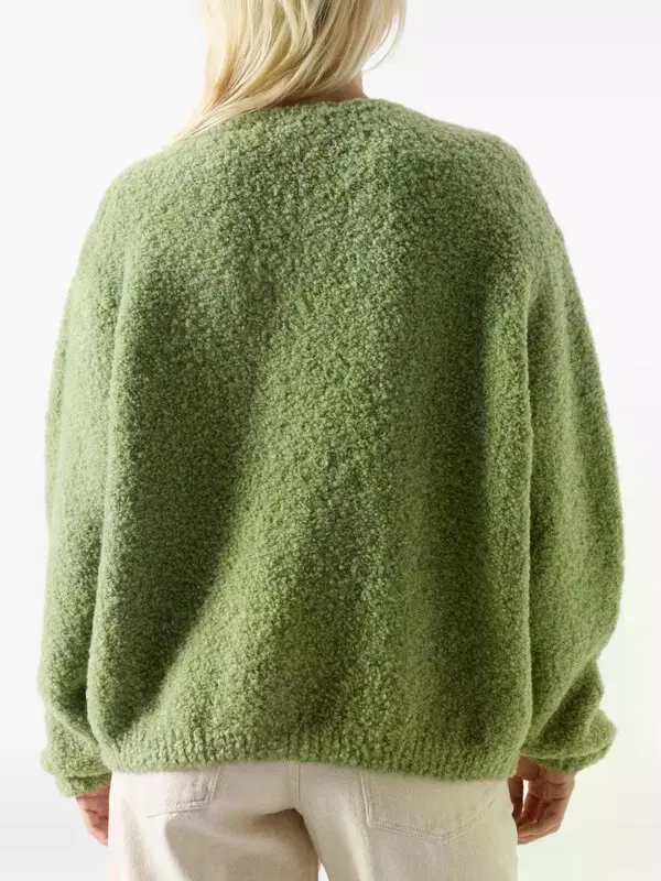 American Vintage Zolly Buttoned Round-neck Cardigan - Green