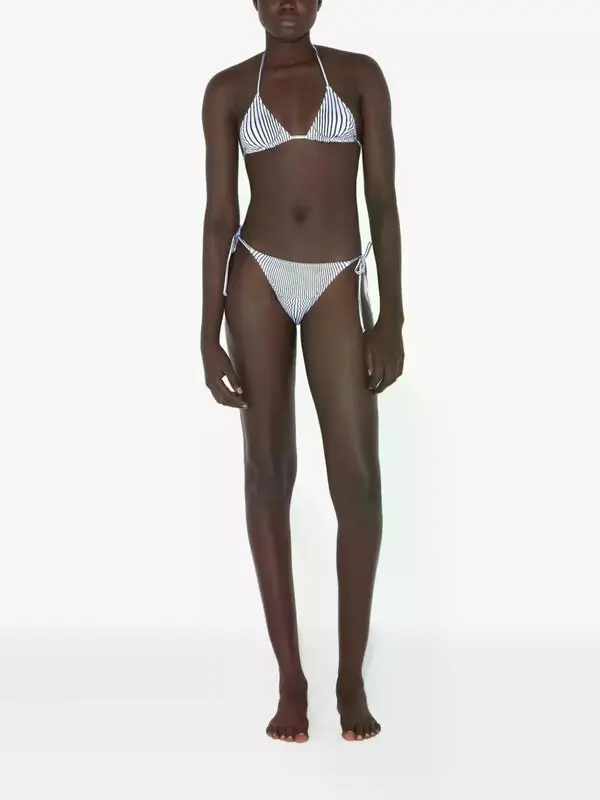 JEAN PAUL GAULTIER Pinstripe Tie Bikini Bottoms