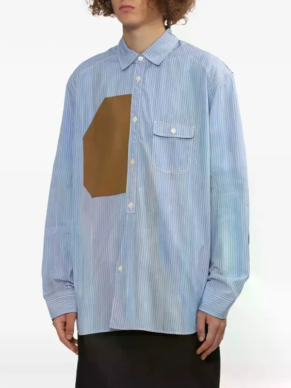 Junya Watanabe Striped Patch-detail Shirt