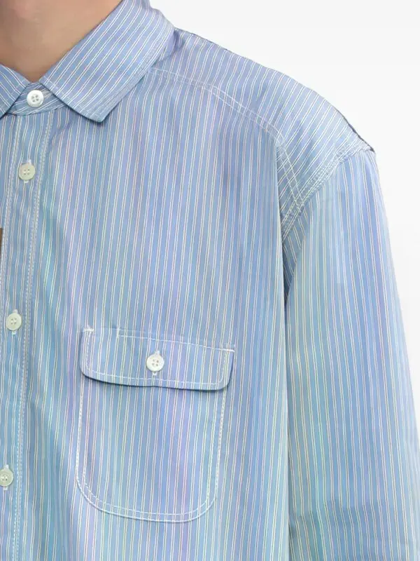 Junya Watanabe Striped Patch-detail Shirt
