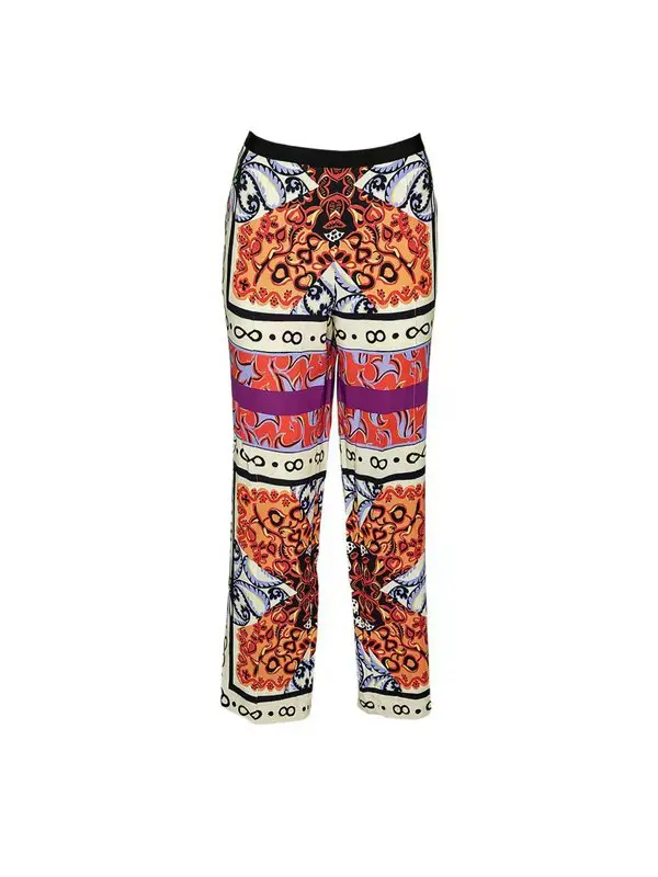 Etro Paisley Print Straight-leg Trousers - Orange
